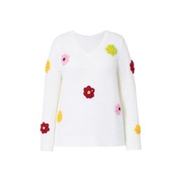 MIAMODA Pullover Damen Gr&ouml;&szlig;e 5XL/6XL mischfarben / offwhite