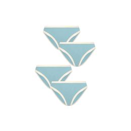 Albero Natur Slip 'Bio-Baumwoll-Slip mit Spitze &ndash; 4er Pack' Damen Gr&ouml;&szlig;e XL aqua