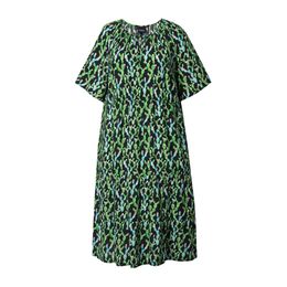 Ulla Popken Kleid Damen Gr&ouml;&szlig;e 58/60 hellblau / gr&uuml;n / rosa / schwarz Sommerkleid