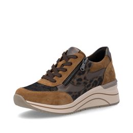 Remonte Sneaker Damen Gr&ouml;&szlig;e 45 cognac / taupe / schwarz Sommerschuhe