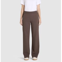 MAC Damen Bootcuthose "CHIARA"truffle braun, Gr. 46, Flanell, Obermaterial: 63% Viskose, 33% Polyamid, 4% Elasthan, Hosen, Bootcut-Form in