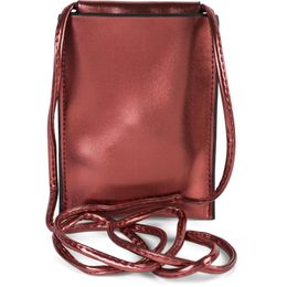 styleBREAKER Umh&auml;ngetasche 'Handy Umh&auml;ngetasche Metallic' Damen Gr&ouml;&szlig;e One Size bordeaux