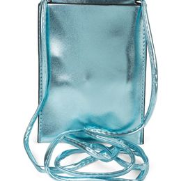 styleBREAKER Umh&auml;ngetasche 'Handy Umh&auml;ngetasche Metallic' Damen Gr&ouml;&szlig;e One Size blau