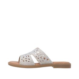Remonte Pantolette Damen Gr&ouml;&szlig;e 42 beige / silber