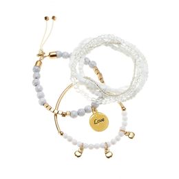 Lascana Armband Damen Gr&ouml;&szlig;e One Size gold / hellgrau / perlwei&szlig;