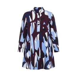 Ulla Popken Tunika Damen Gr&ouml;&szlig;e XXXL/4XL hellblau / pflaume / schwarz / wei&szlig;