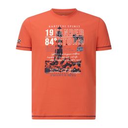 Jan Vanderstorm T-Shirt 'Morkheim' Herren Gr&ouml;&szlig;e XL hellorange / schwarz / wei&szlig;