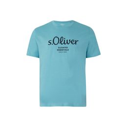 s.Oliver Men Big Sizes T-Shirt Herren Gr&ouml;&szlig;e XXXL t&uuml;rkis / schwarz