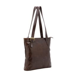 Viola Castellani Schultertasche Damen Gr&ouml;&szlig;e One Size dunkelbraun / gold
