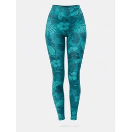LEAFLETIC Leggings 'Leafletic Women`s Long Length Legging' female size XL Turquoise / Petrol