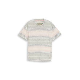 Tom Tailor Men + Shirt male size 4XL Light grey / Rose / White