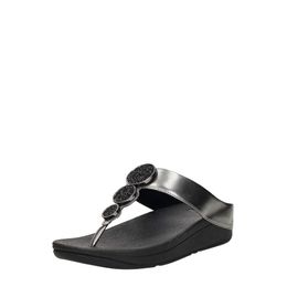fitflop T-Bar Sandals 'Halo Bead Circle Metallic Toe-Post' female size 39 Silver