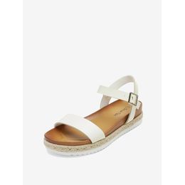 Dream Pairs Sandals 'Damen-Espadrille-Sandalen mit Kn&ouml;chelriemen und Plateauabsatz' female size 40.5 White