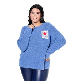 Studio Untold Sweater female size L/XL Light blue / Red / White