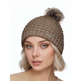 Neverless M&uuml;tze '1978' Damen Gr&ouml;&szlig;e 54/64 dunkelbeige