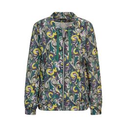 GOLDNER &Uuml;bergangsjacke Damen Gr&ouml;&szlig;e S gelb / petrol / smaragd / lila Sommerjacke