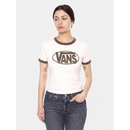 Vans Shirt 'W CENTER CHEST RINGER T EGRET' female size M Grey