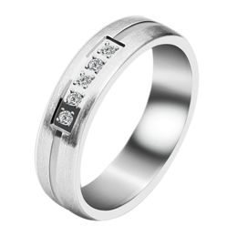Akzent Ring 'Honest Affection, silberfarbig, langlebig' Damen Gr&ouml;&szlig;e 50 silber