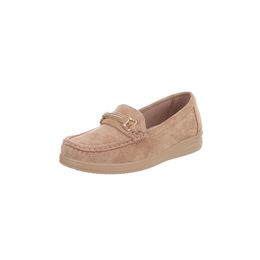Ital-Design Mokassin Damen Gr&ouml;&szlig;e 36 hellbraun Sommerschuhe