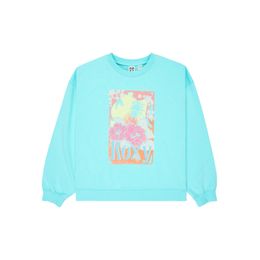 Roxy Sweatshirt 'Lineup Terry' M&auml;dchen Gr&ouml;&szlig;e 164/170 azur / hellgelb / hellorange / rosa