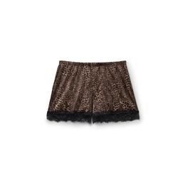 Tezenis Pyjamashorts Damen Gr&ouml;&szlig;e S karamell / cappuccino / dunkelbraun Sommerkleid