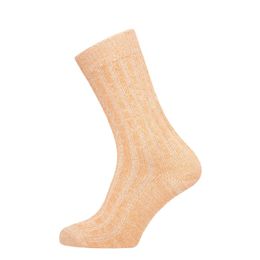 HomeOfSocks Socks 'Ein Paar Weiche Blumen Socken aus Baumwolle kuschelig mit 90% Baumwolle f&uuml;r Damen und Herren' female size 35/38 Peach