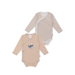 Liliput Baby-Body-Set 'Wal' Jungen Gr&ouml;&szlig;e 74/80 beige / grau