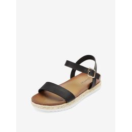 Dream Pairs Sandals 'Damen-Espadrille-Sandalen mit Kn&ouml;chelriemen und Plateauabsatz' female size 37 Black