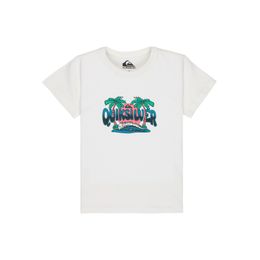 Quiksilver T-Shirt 'Ev Palm Horizon' Jungen Gr&ouml;&szlig;e 116 mischfarben / wei&szlig;