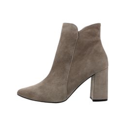 Xaver Luis Schuhmanufaktur Ankle Boots 'VERO - Spitze Stiefelette mit Blockabsatz' Damen Gr&ouml;&szlig;e 40 schlammfarben