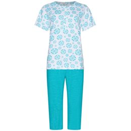 PASTUNETTE Pyjama 'Pyjama with buttons' Damen Gr&ouml;&szlig;e XXL t&uuml;rkis Sommerkleid