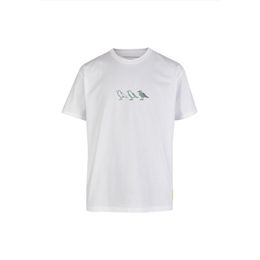 Cleptomanicx T-Shirt 'Classic Tee Scribble Gull' Herren Gr&ouml;&szlig;e L wei&szlig;