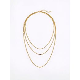 Nemomatheo Kette 'Invisible Layers &ndash; Dreifache Feingliederkette' Damen Gr&ouml;&szlig;e Onesize gold