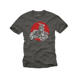 Makaya Shirt 'Race Scooter' Herren Gr&ouml;&szlig;e S grau
