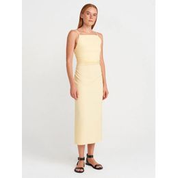Dilvin Midi Kleid Damen Gr&ouml;&szlig;e 38 zitronengelb Sommerkleid