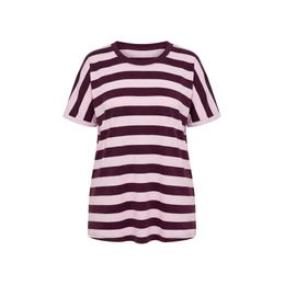 Ulla Popken T-Shirt Damen Gr&ouml;&szlig;e XXL/XXXL schoko / ros&eacute;
