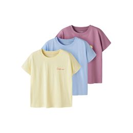 Two Soon T-Shirt M&auml;dchen Gr&ouml;&szlig;e 110/116 hellblau / gelb / flieder