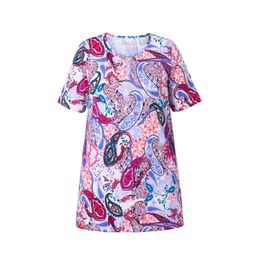 Ulla Popken T-Shirt Damen Gr&ouml;&szlig;e XXXL/4XL azur / magenta / schwarz / wei&szlig;