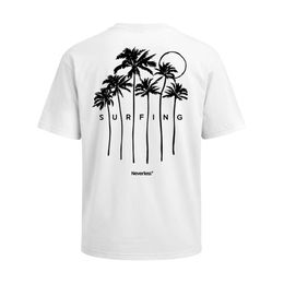 Neverless Shirt 'Palms Surfing' male size XXL White