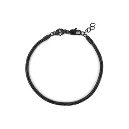 Akitsune Armband 'Serpent Snake Chain Link Bracelet Matte Black 3 mm' Herren Gr&ouml;&szlig;e 17 cm schwarz