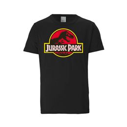 logoshirt T-Shirt 'Jurassic Park Logo' Herren Gr&ouml;&szlig;e 5XL schwarz