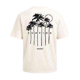 Neverless Shirt 'Palms Surfing' male size XXL Beige