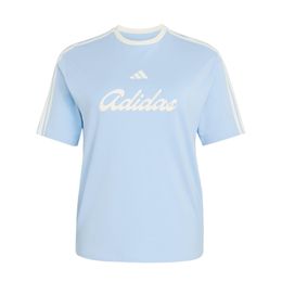 adidas Sportswear Funktionsshirt 'Lux Tiro' Damen Gr&ouml;&szlig;e S hellblau / wei&szlig;