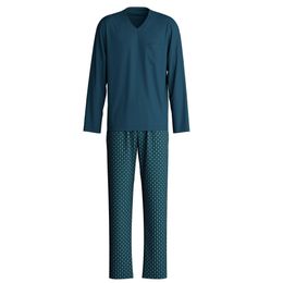 Calida Long Pajamas 'Relax Imprint' male size S Petrol