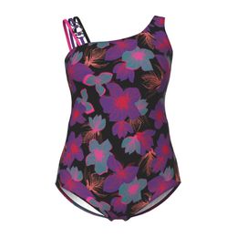 Ulla Popken Swimsuit female size 10XL Cyan blue / Purple / Red / Black