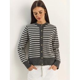 Bianco Lucci Knit Cardigan 'Strickjacken' female size S/L Dark grey