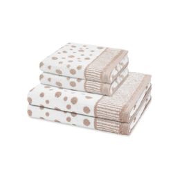 Ross Handtuch 'Punkte allover' Damen Gr&ouml;&szlig;e One Size beige