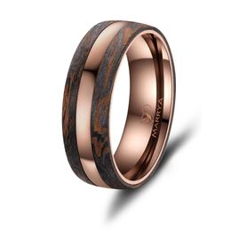 Marrya Ring 'MARRYA Ehering CB-03 Carbon-Bronze' Damen Gr&ouml;&szlig;e 52 braunmeliert