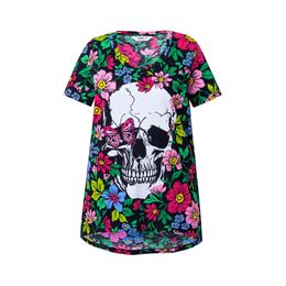 Angel of Style T-Shirt Damen Gr&ouml;&szlig;e 5XL gr&uuml;n / rosa / schwarz / wei&szlig;