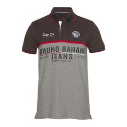Bruno Banani Poloshirt Herren Gr&ouml;&szlig;e L taupe / graumeliert / hellrot